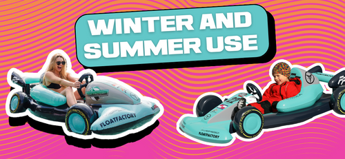 Teal Racing Pool Float | Winter Sled – Float Factory