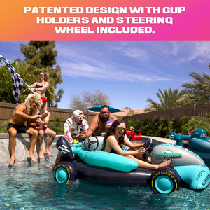 Teal Racing Pool Float | Winter Sled – Float Factory